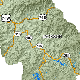 Jackson County, NC Basemap